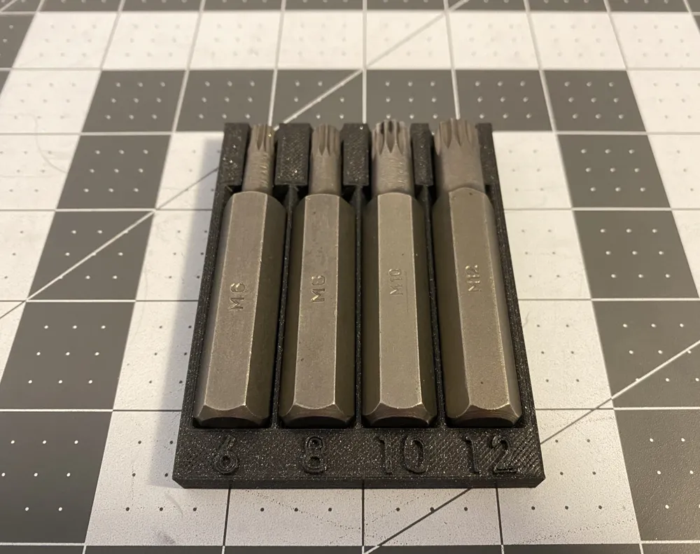 Triple Square Bit Set Holder by DaTryhard22 - MakerWorld