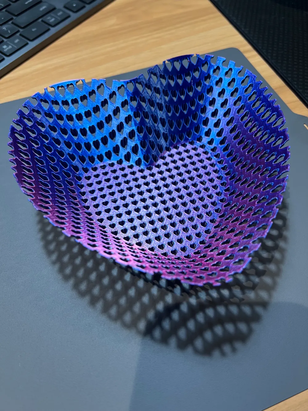 Love heart mesh basket ~ Valentines day! - Free 3D Print Model - MakerWorld
