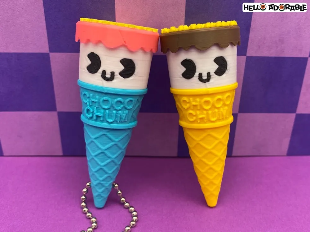 Choco Chum! Ice Cream Cone - Clicker Fidget Toy - Free 3D Print Model ...