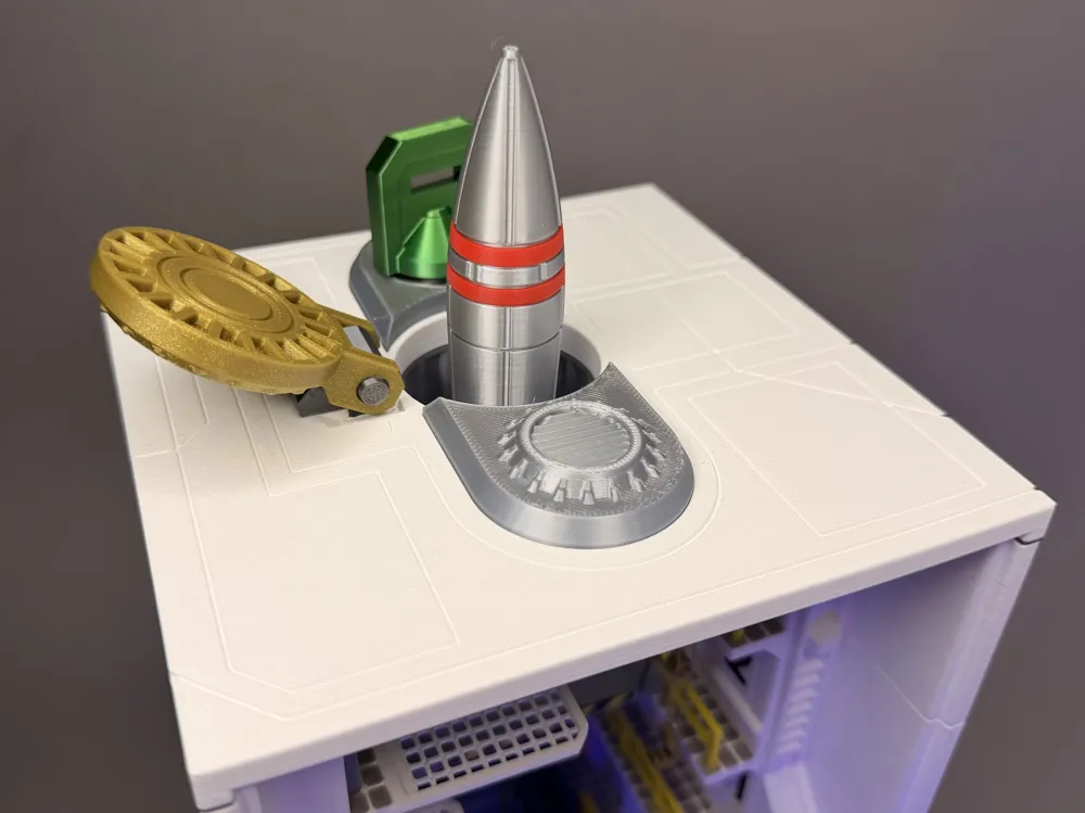 Rincón de Libro de Silo de Cohete Mecánico - Modelo de impresión 3D ...