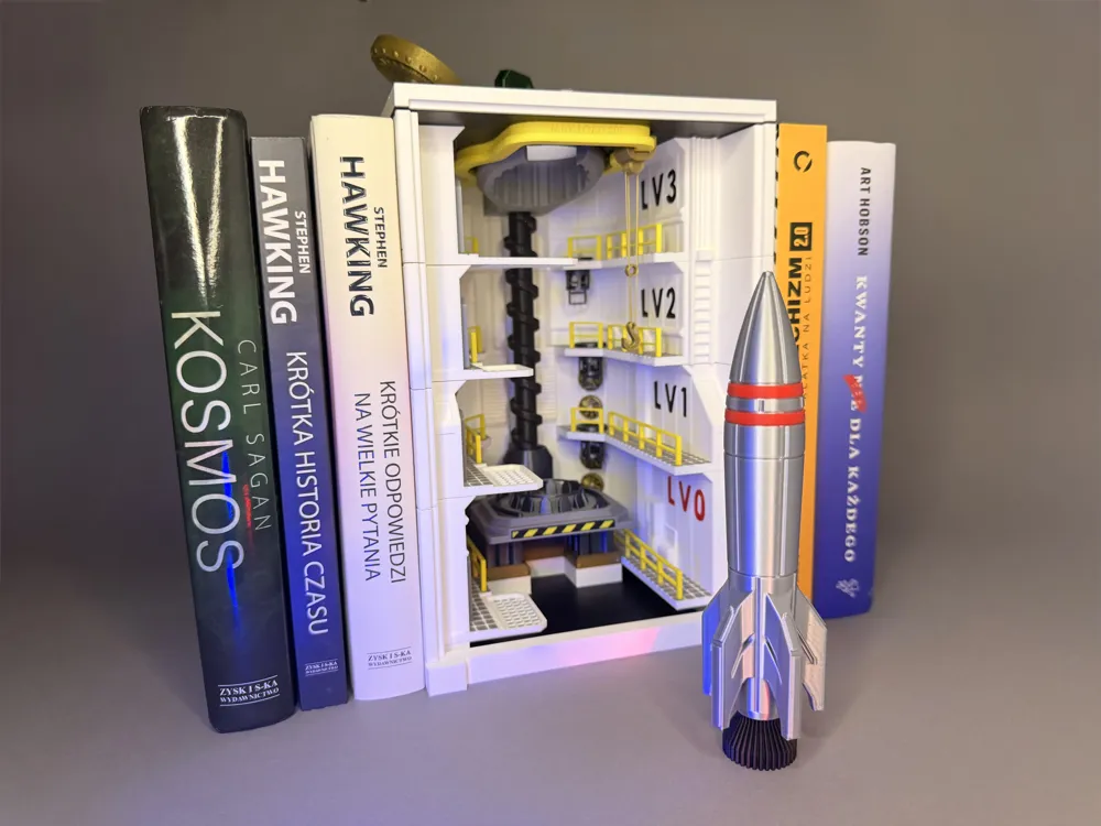 Rincón de Libro de Silo de Cohete Mecánico - Modelo de impresión 3D ...