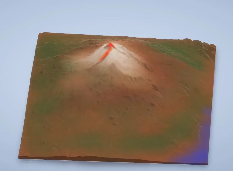 Etna - Sicily's active volcano - 3D scan from map by OLLESTORE - MakerWorld