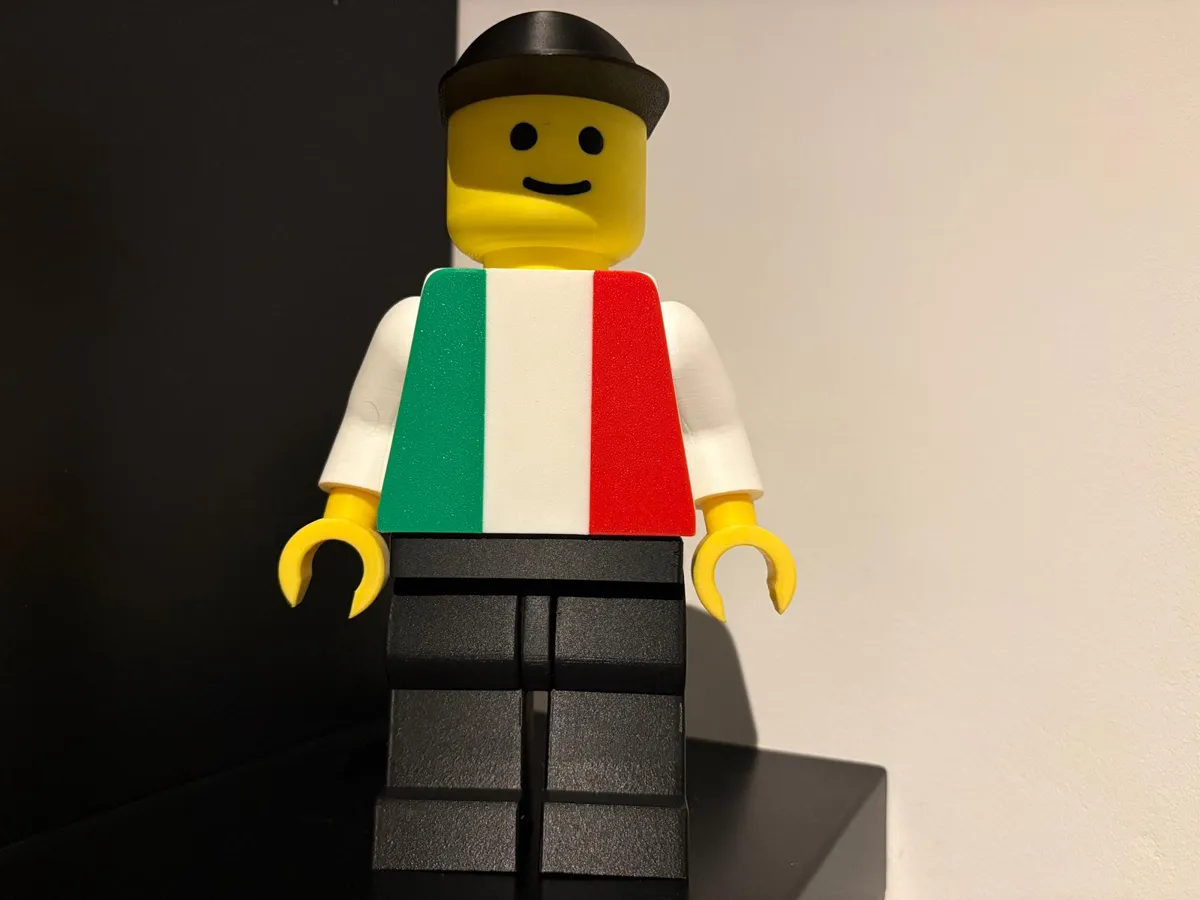 Brickman Italy 20cm Figure 500% - Free 3D Print Model - MakerWorld