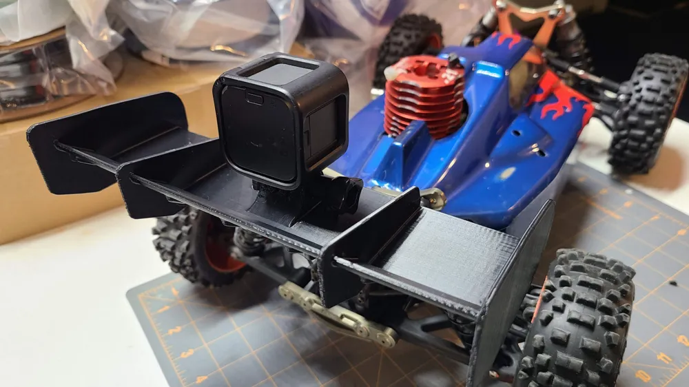 1/8 Buggy Wing with GoPro Camera Mount - Free 3D Print Model - MakerWorld