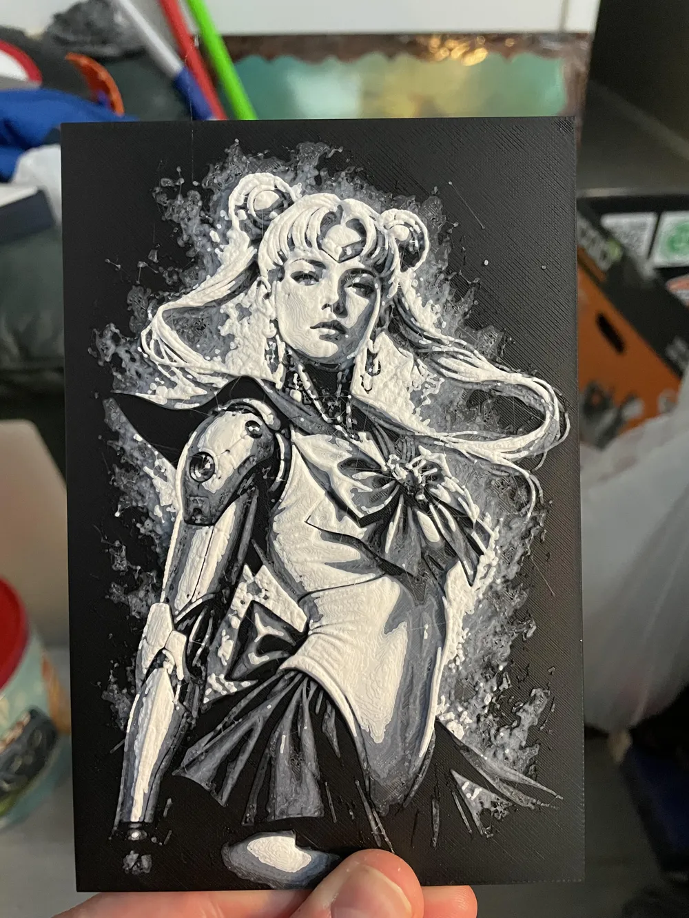 Cyber Sailor Moon Hueforge - Free 3D Print Model - MakerWorld