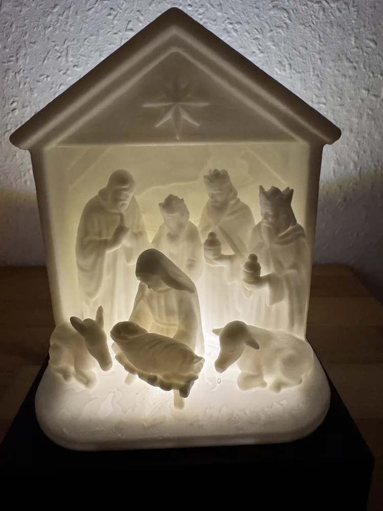 Christmas Nativity Scene with LED Base by 3D Drucker MakerWorld ...