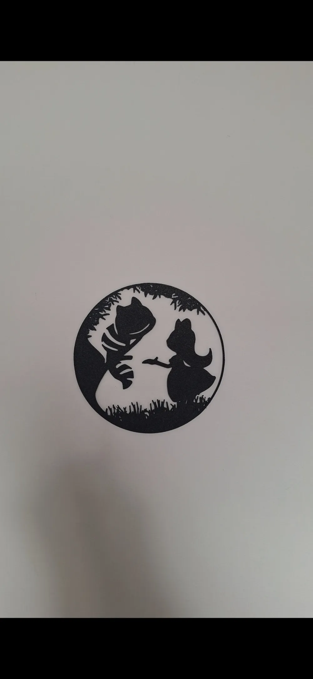 Wonderland Whimsy – Alice & Cheshire Silhouette - Free 3D Print Model ...