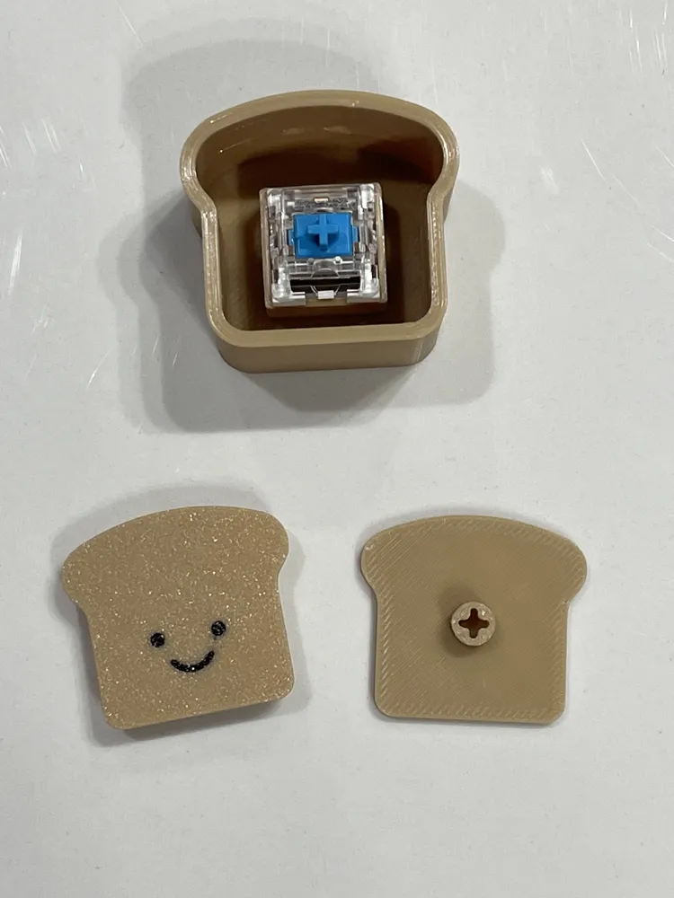 Toast Bread Fidget Clicker Keychain - Free 3D Print Model - MakerWorld
