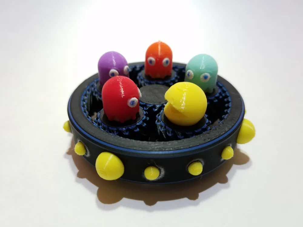 Pacman Gear Fidget Spinner - Free 3D Print Model - MakerWorld