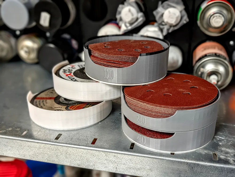 Sanding Paper and Grinder disc stacker organizer by antjoh MakerWorld ...