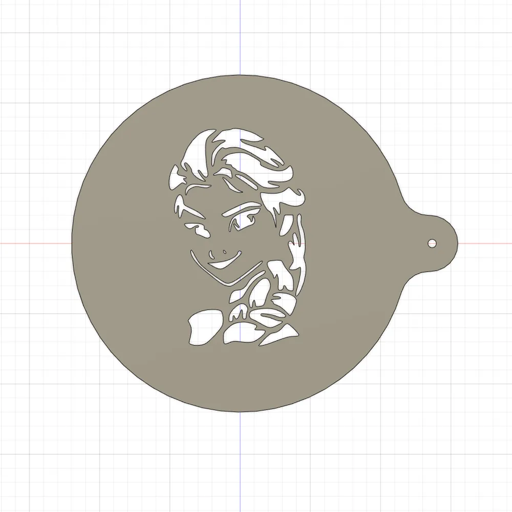 Perfect Elsa Princess Latte Art Stencil by Perfect Prints - MakerWorld