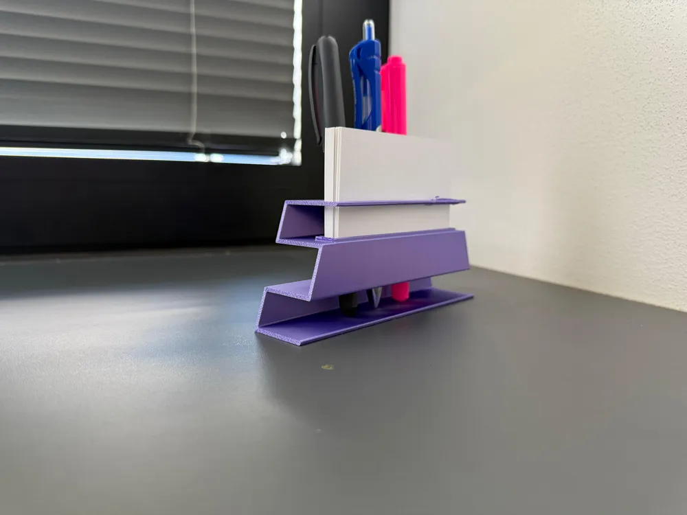 design stand for pens and business cards - Free 3D Print Model - MakerWorld