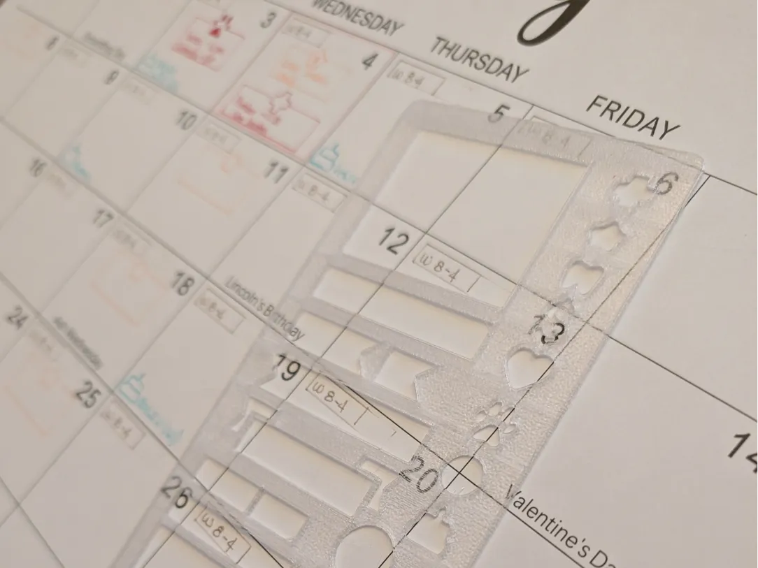 Calendar Stencil - Free 3D Print Model - MakerWorld