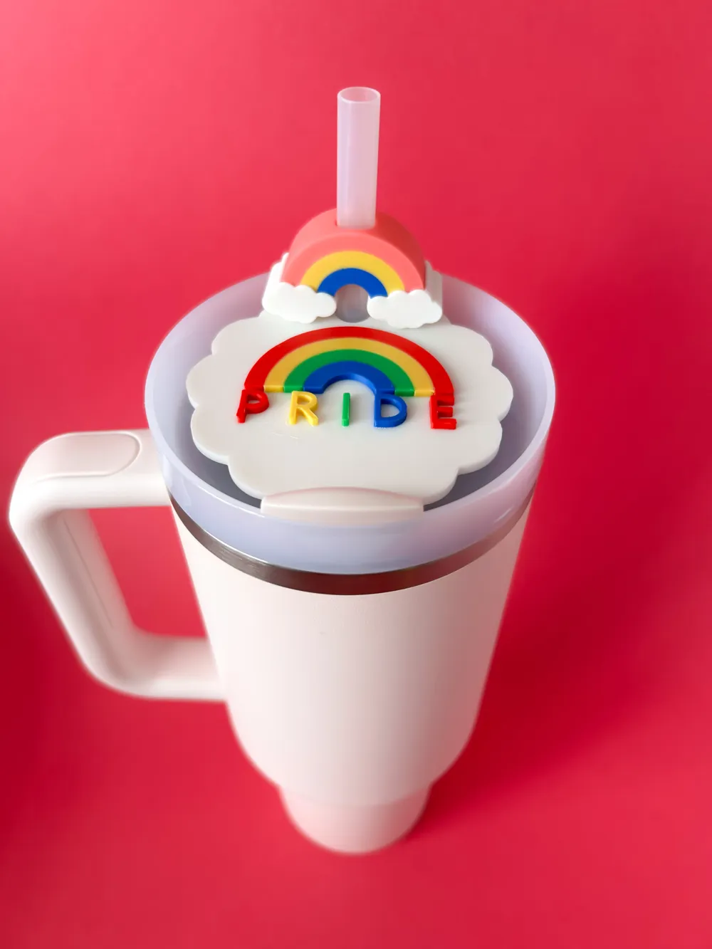 Rainbow Stanley Cup Straw Topper - Free 3D Print Model - MakerWorld