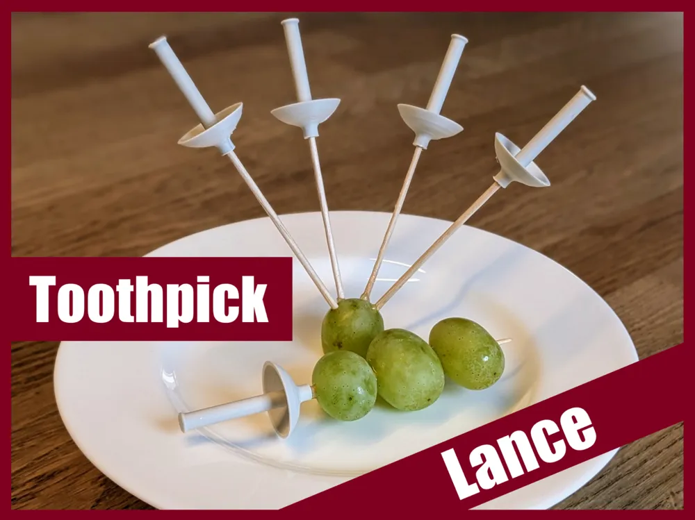 Toothpick Holder Lance, Sword, Cap, Mensur 牙签 by FilamentFool ...