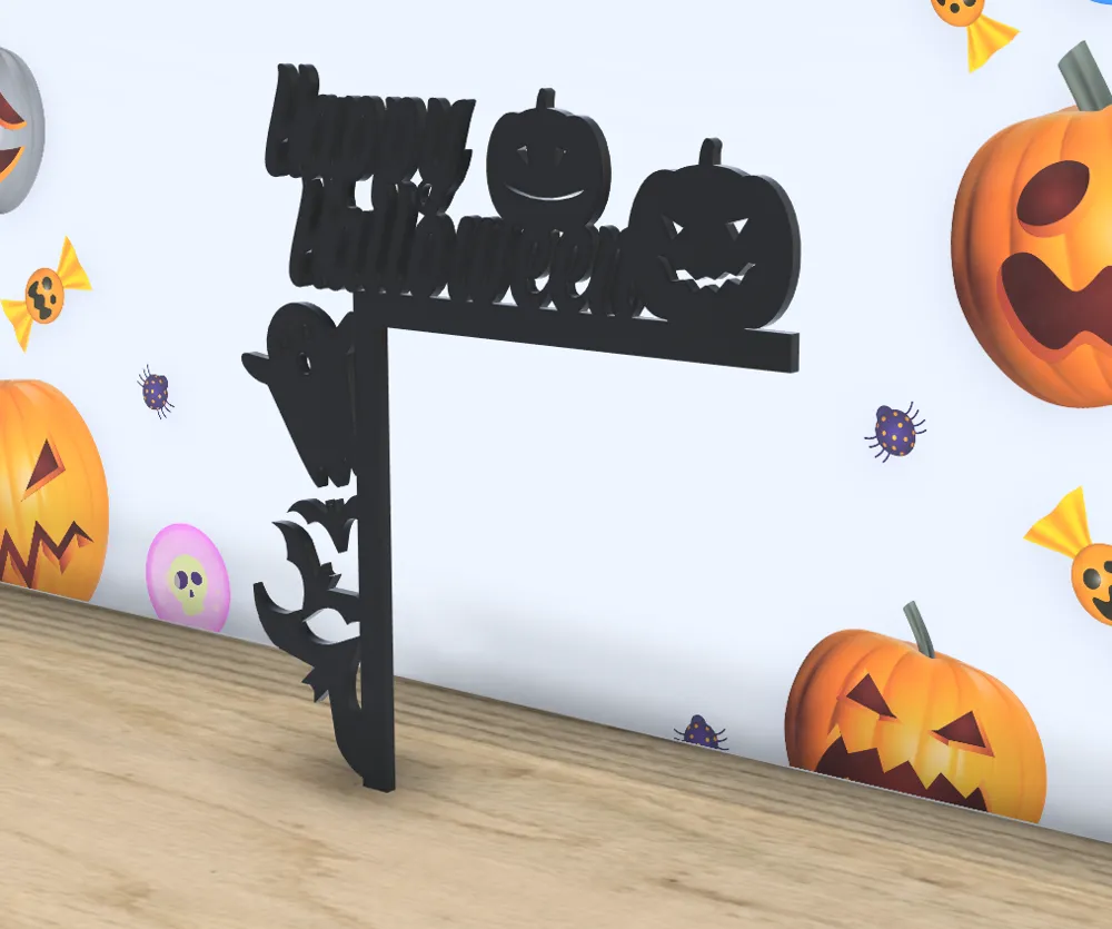Happy Halloween v2 - Halloween Door Corner by JF-699 - MakerWorld