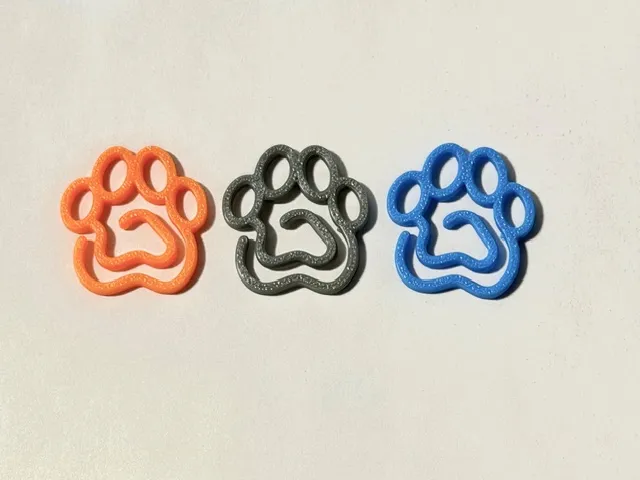 Puppy Paw Print Paper Clip - Free 3D Print Model - MakerWorld