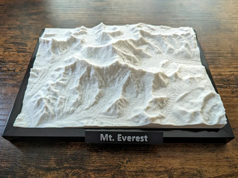 Mount Everest 3D Miniature - Free 3D Print Model - MakerWorld