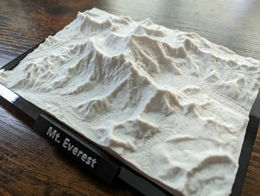 Mount Everest 3D Miniature - Free 3D Print Model - MakerWorld