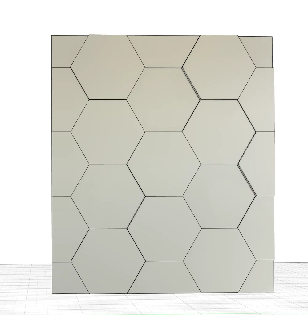 Hexagon 3D Wall 2 pieces 11.55x13.33 by maxaruta - MakerWorld