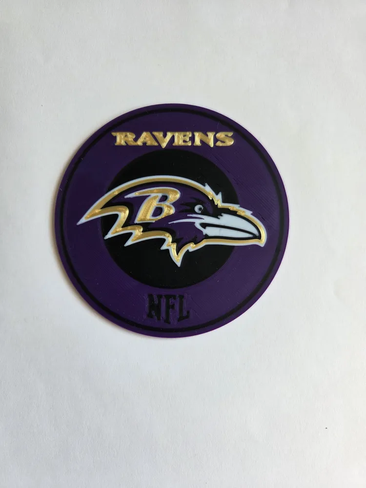baltimore ravens coaster nfl - Free 3D Print Model - MakerWorld