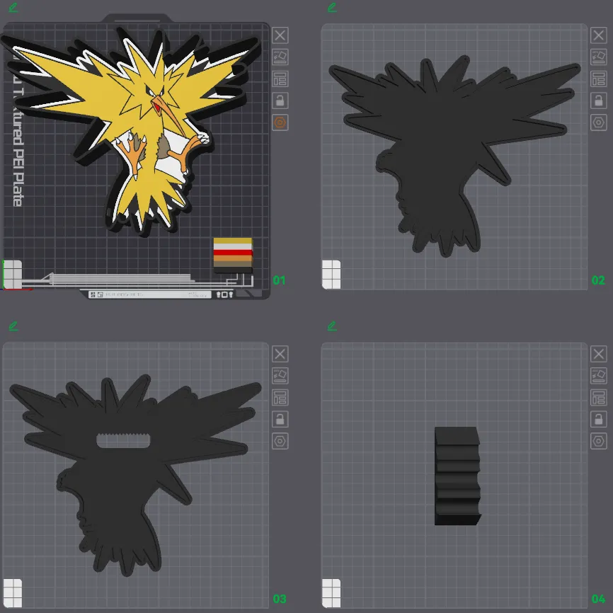 Pokemon - 0145 Zapdos LED Lamp by BeeTee 3D - MakerWorld