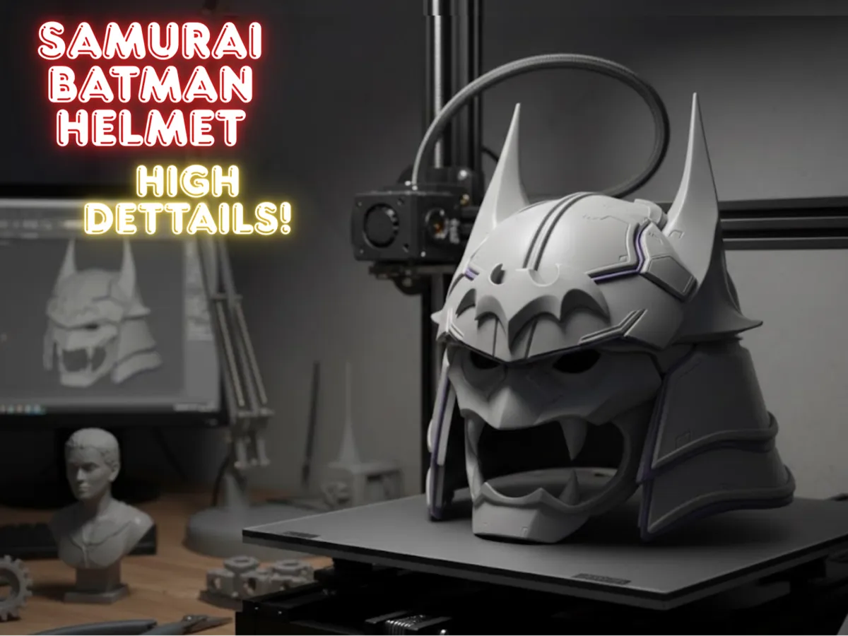Batman samurai helmet - Free 3D Print Model - MakerWorld