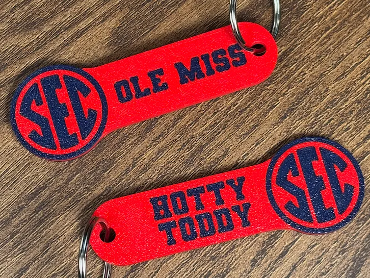 Ole Miss Rebels SEC Football Keychain - Free 3D Print Model - MakerWorld