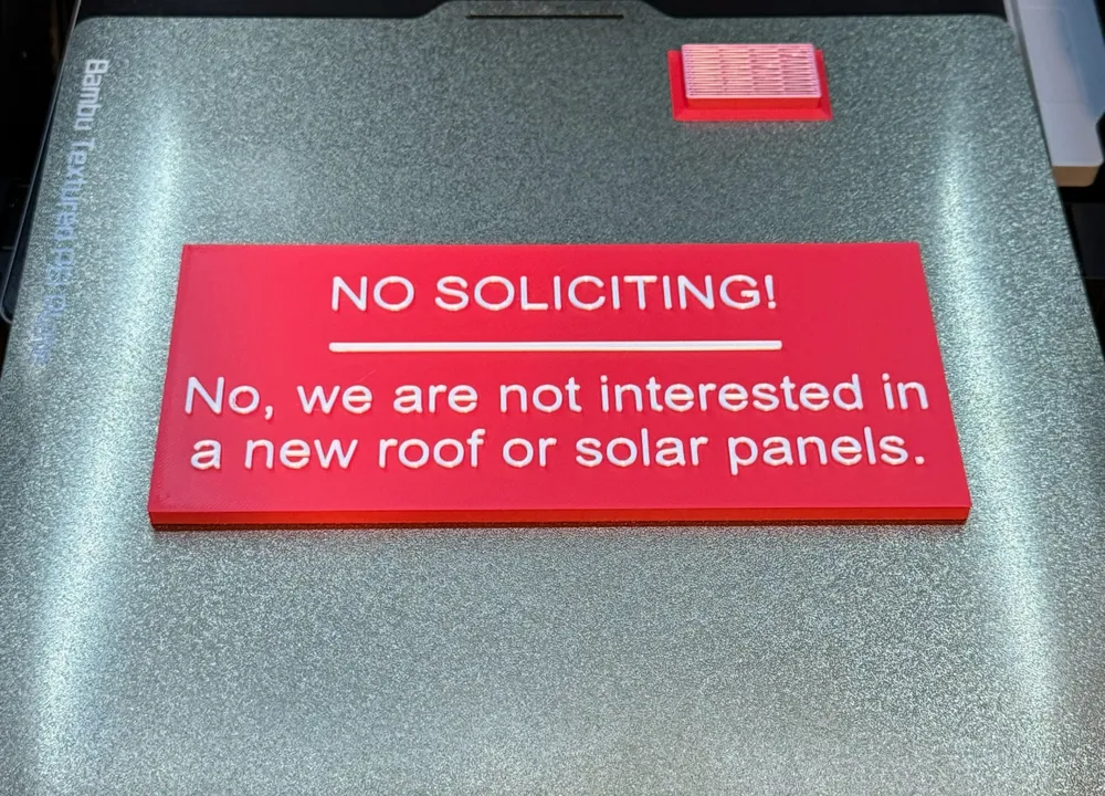 No Soliciting Sign - "NO SOLICITING! No, we are not interested in a new ...