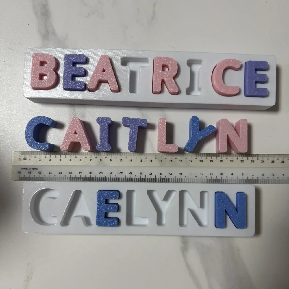 Baby / Toddler Name Puzzle Customizable Requests! - Free 3D Print Model ...