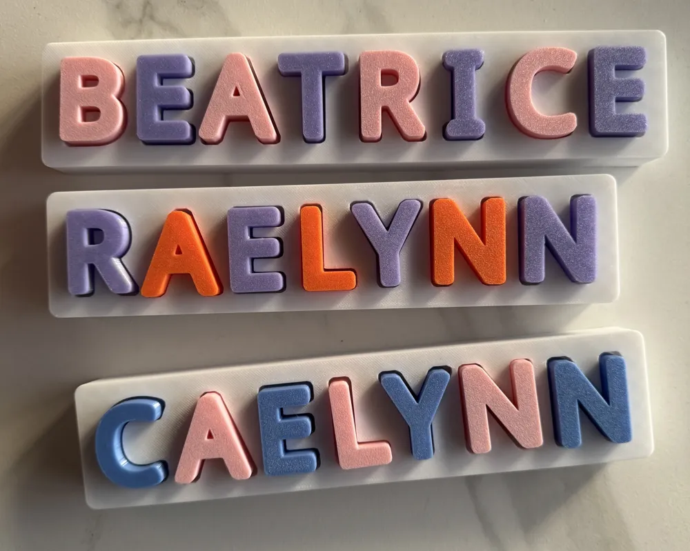 Baby / Toddler Name Puzzle Customizable Requests! - Free 3D Print Model ...