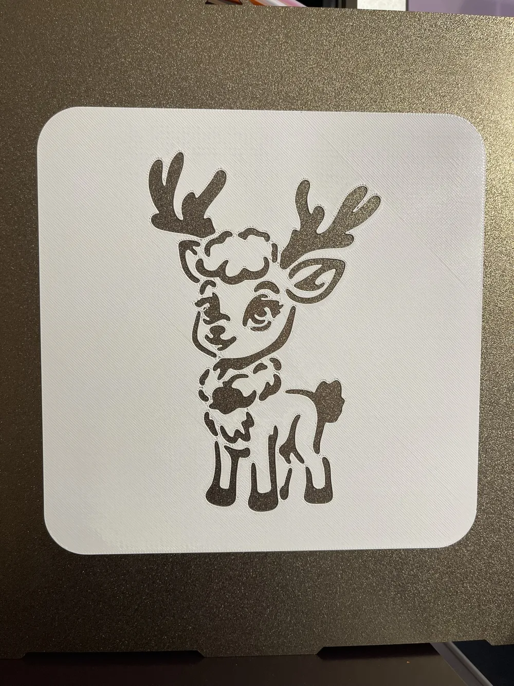 4x Cartoon Deer - Template Stencil for draw-paint by ideat0m - MakerWorld