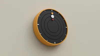 WALL ORBITAL CLOCK VERSION 2.0 by MauricioDUARTE MakerWorld: Download Free 3D Models