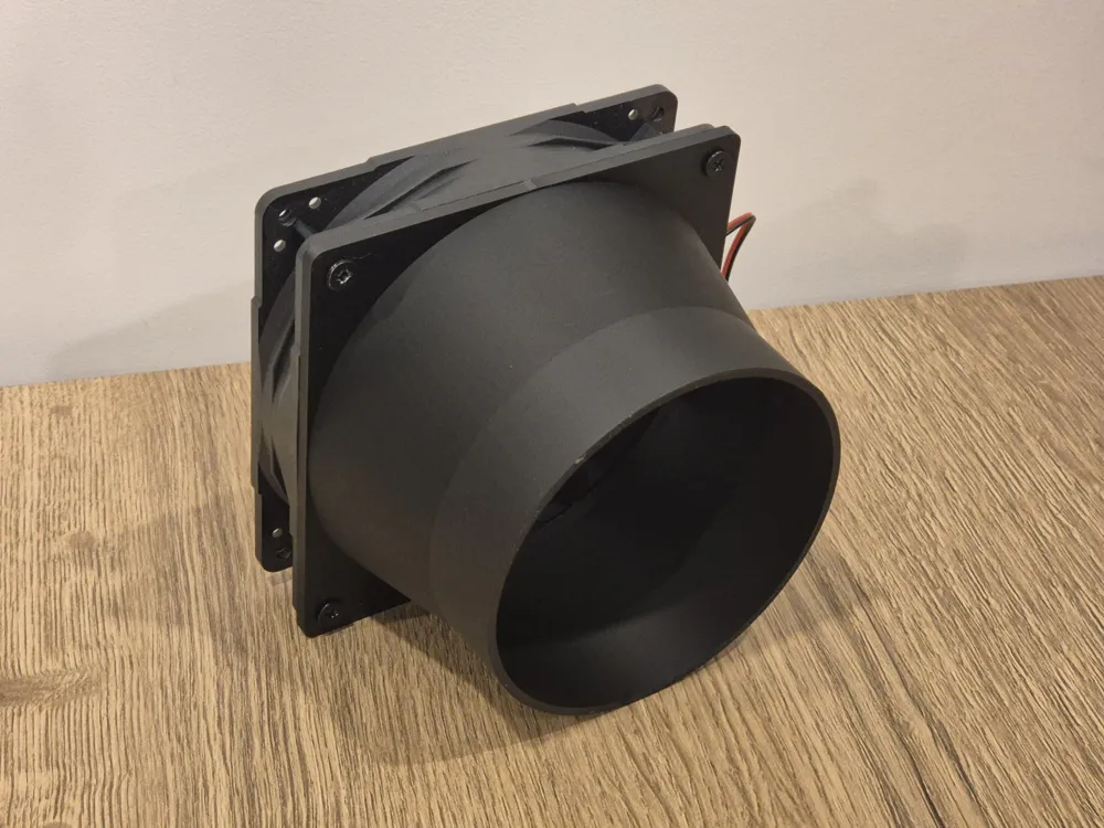 120 & 140mm Fan Duct to 100, 125 & 150mm pipe/hose - Free 3D Print ...