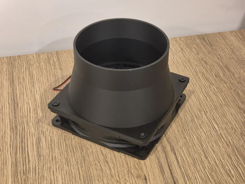 120 & 140mm Fan Duct to 100, 125 & 150mm pipe/hose - Free 3D Print ...