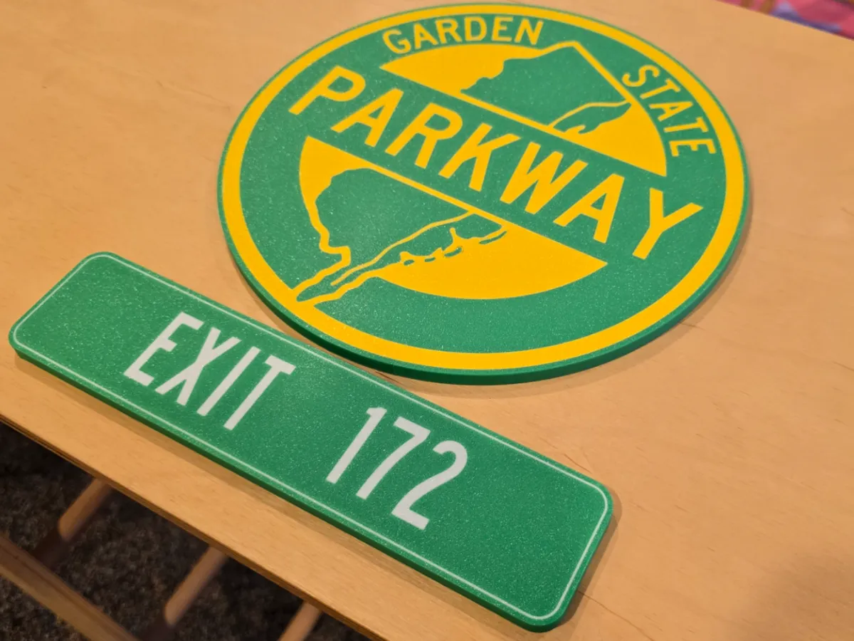 Sinal da Garden State Parkway NJ ou descanso de panela / porta-copos ...