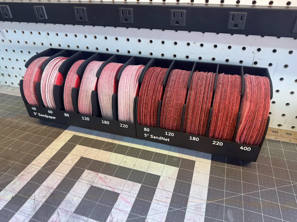 5" Sandpaper Disk Holders, Wall-Mountable by SlipperySalmon MakerWorld ...