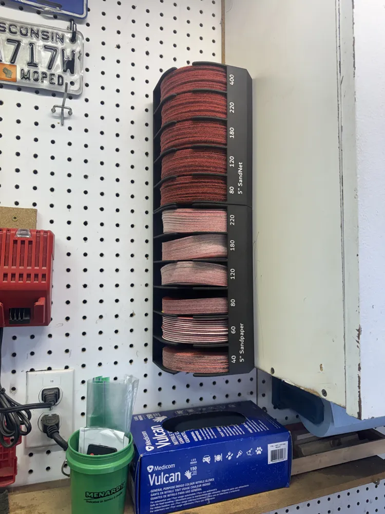 5" Sandpaper Disk Holders, Wall-Mountable by SlipperySalmon MakerWorld ...