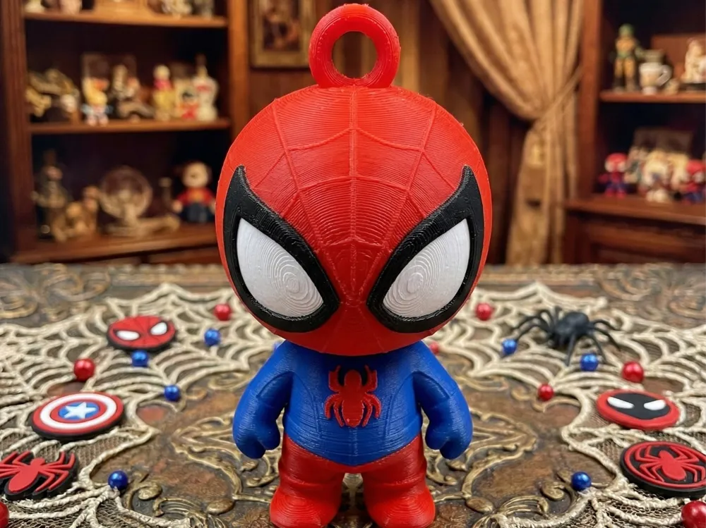 Spiderman Chibi Keychain - Free 3D Print Model - MakerWorld