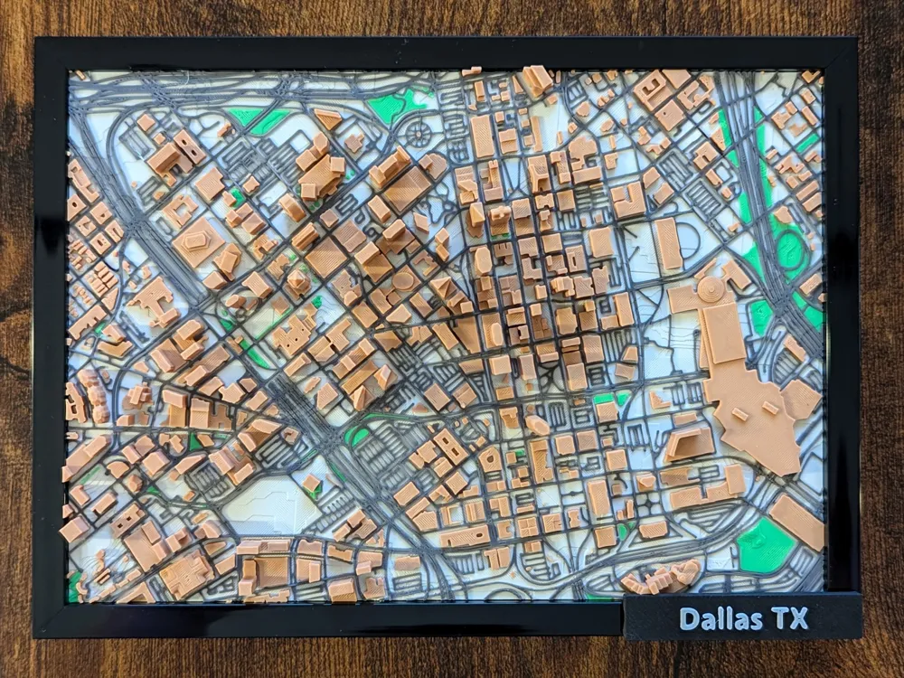 Dallas Texas 3D Miniature - Free 3D Print Model - MakerWorld
