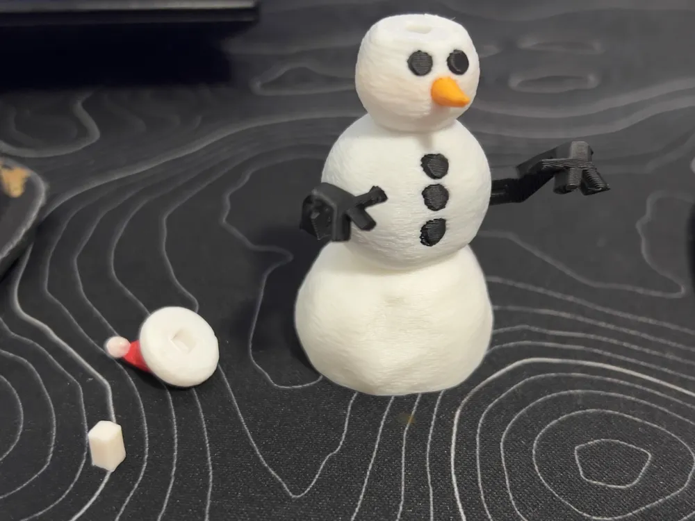 Monitor Buddy - Snowman - Free 3D Print Model - MakerWorld