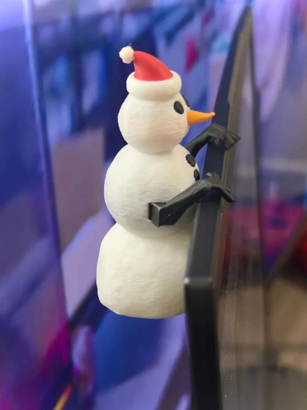 Monitor Buddy - Snowman - Free 3D Print Model - MakerWorld