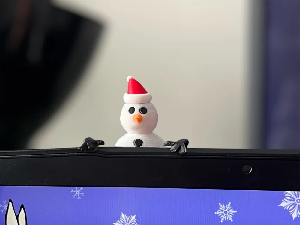 Monitor Buddy - Snowman - Free 3D Print Model - MakerWorld