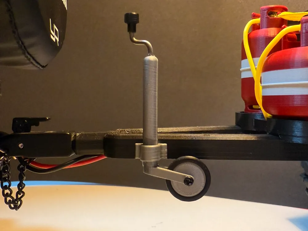 1:10 RC Trailer Jack Stand - Scale Support Wheel - Free 3D Print Model ...