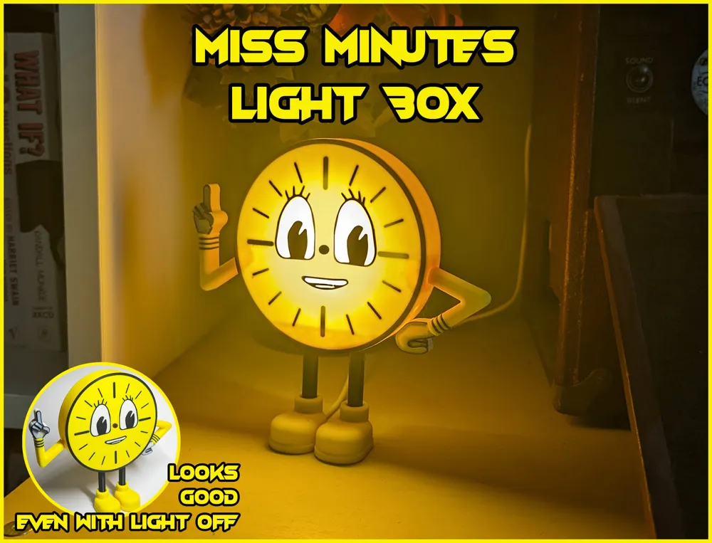 Miss Minutes Light Box - Free 3D Print Model - MakerWorld