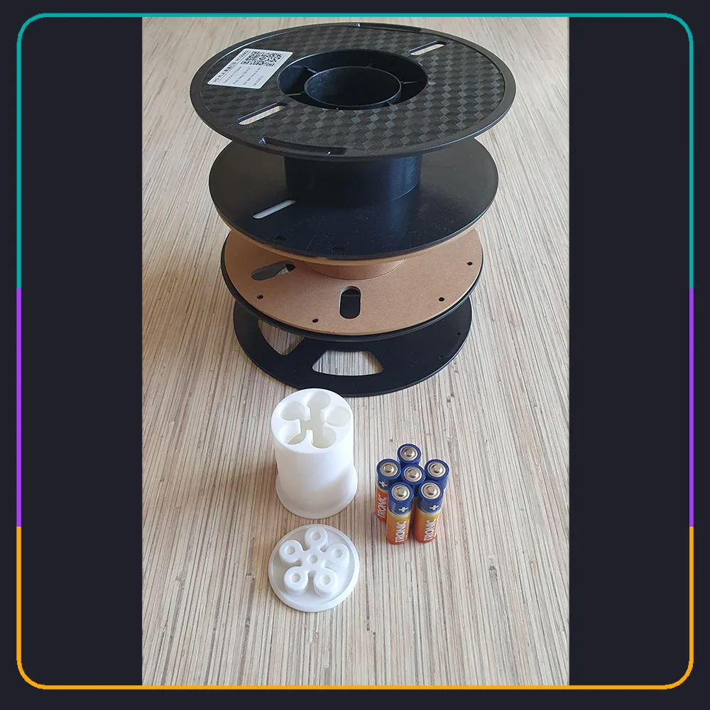 Battery Spool Weight AMS low filament Fix by PLAmenPRINT - MakerWorld