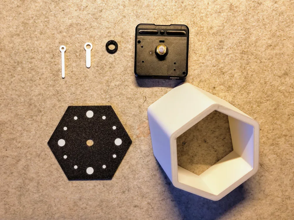 Desktop Hexagon Clock by Stradifull - MakerWorld