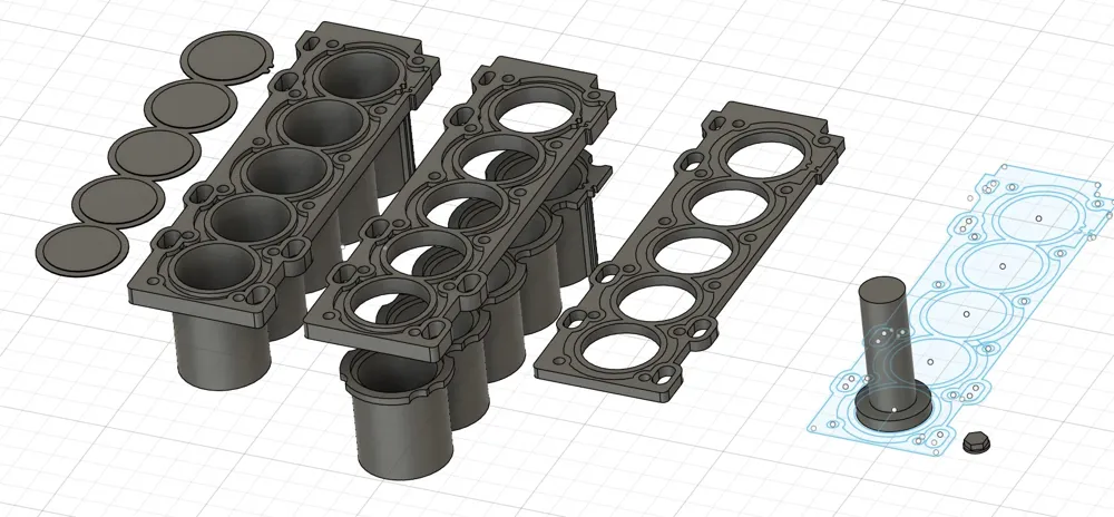 Engine desk organiser in line 5 turbo B5234T3 by ZECIORTECH - MakerWorld