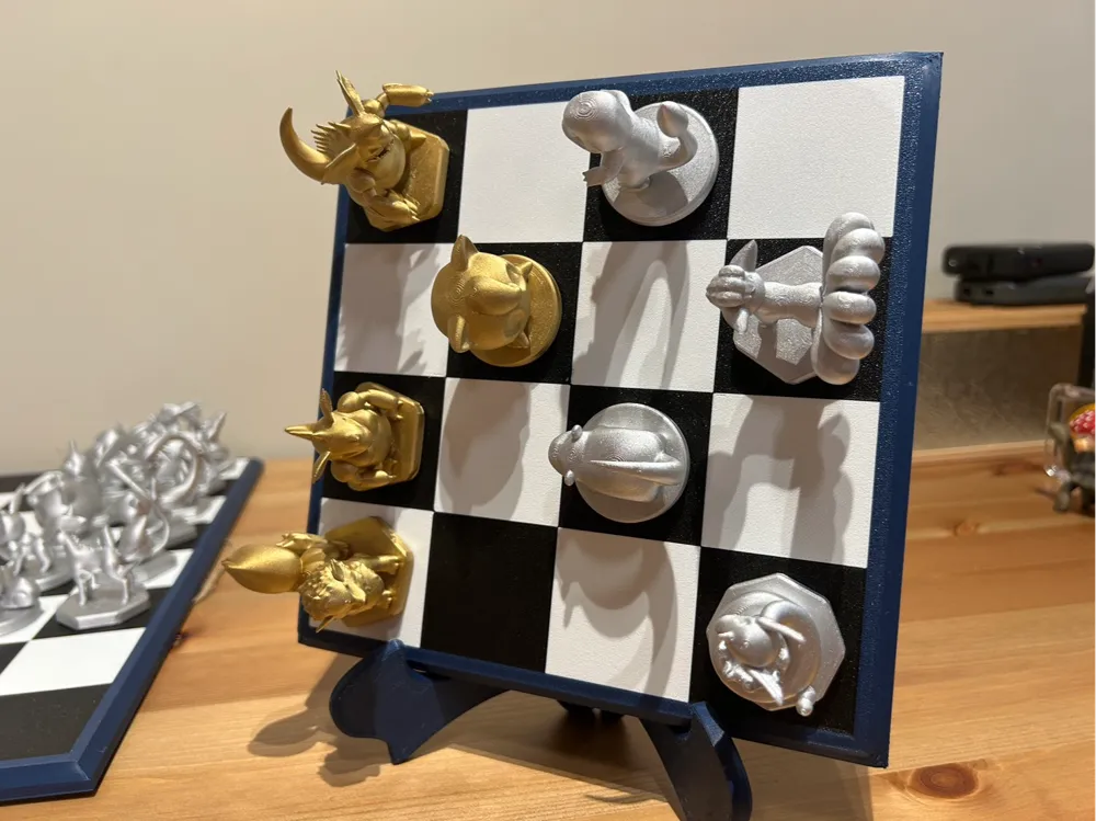 PokéChess 4x4 Magnetic Display Board by sáng-sè MakerWorld: Download ...