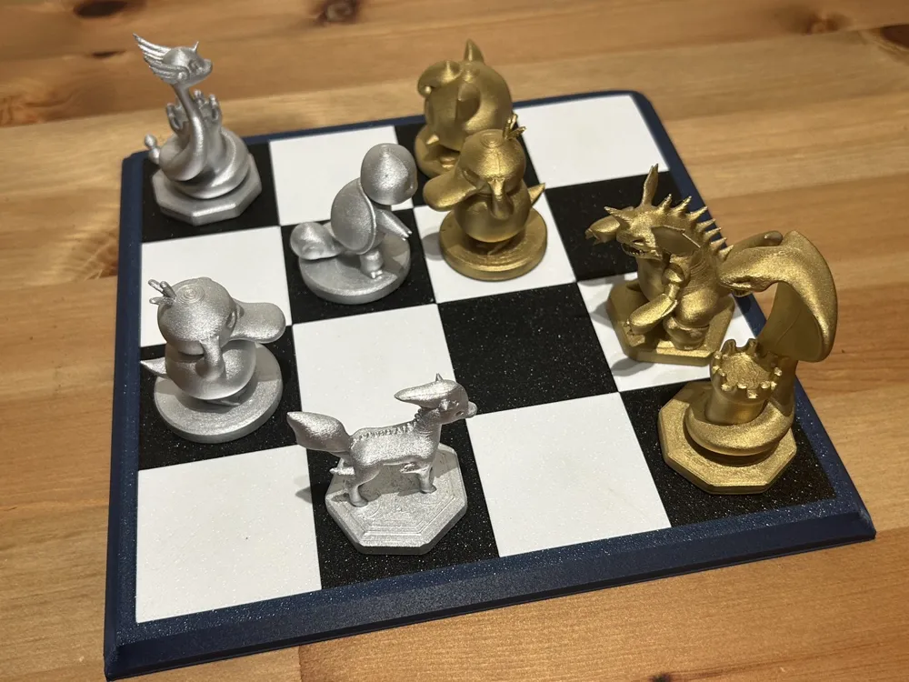 PokéChess 4x4 Magnetic Display Board by sáng-sè MakerWorld: Download ...